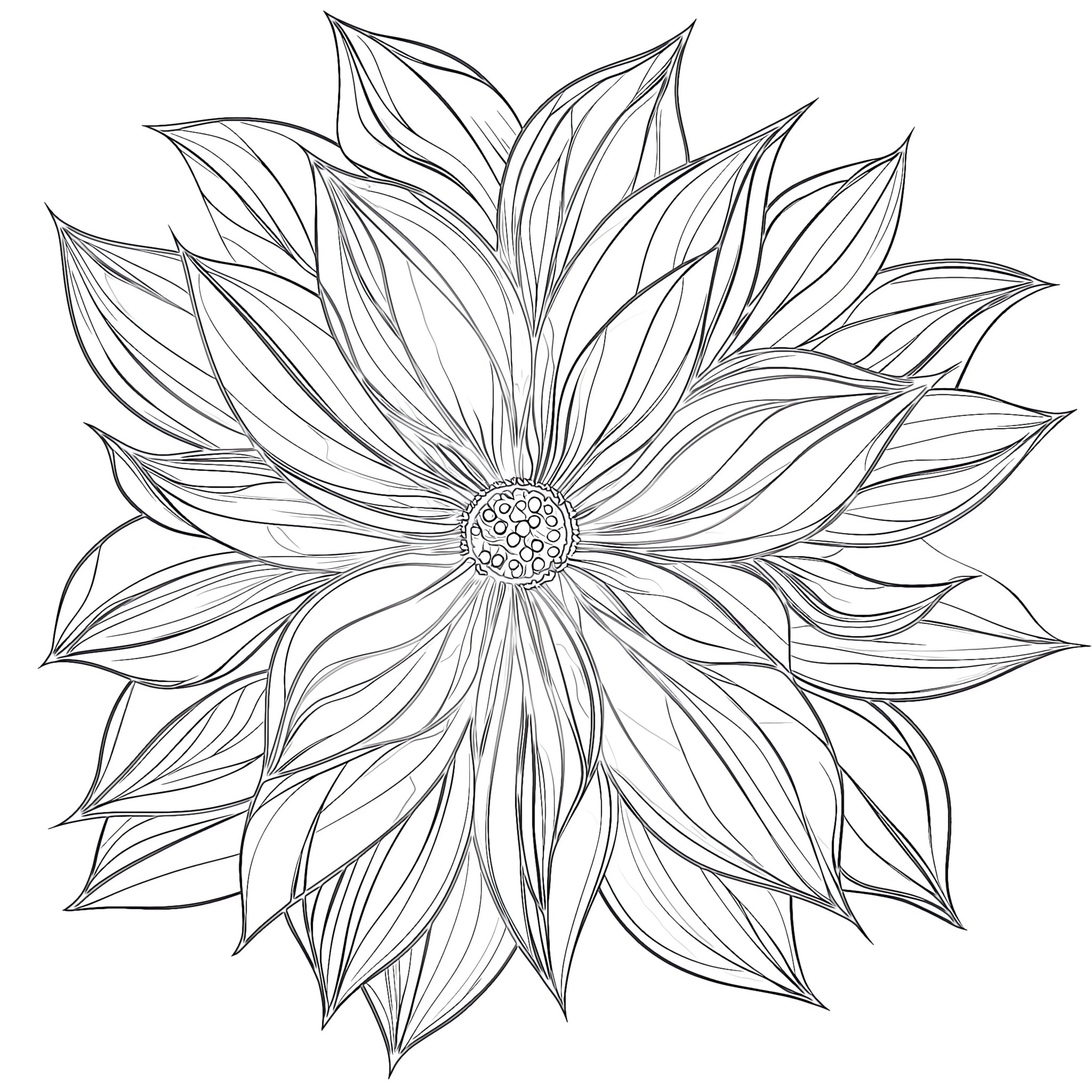 Abstract Flower Coloring Pages | Coloring Pages Mimi Panda
