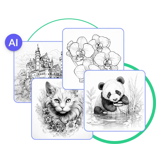 AI Coloring Page Generator Online | Mimi Panda