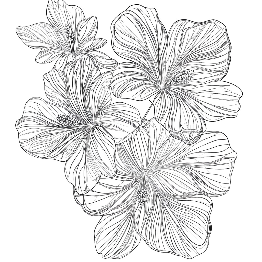 Beautiful Coloring Pages Of Flowers | Coloring Pages Mimi Panda