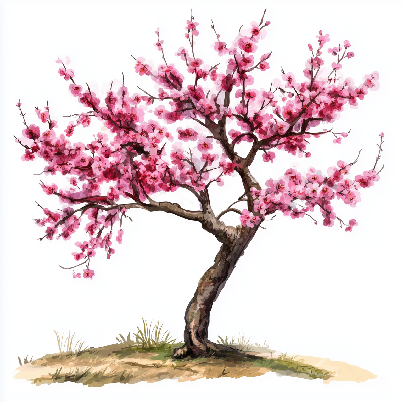 Cherry Blossom Tree Coloring Page | Coloring Pages Mimi Panda