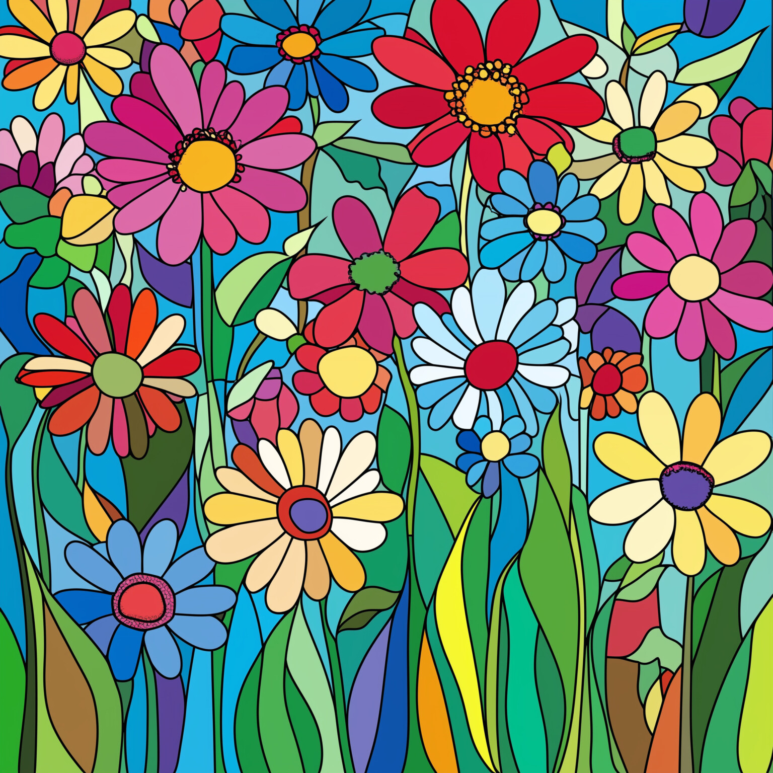 Coloring Images Of Flowers | Coloring Pages Mimi Panda