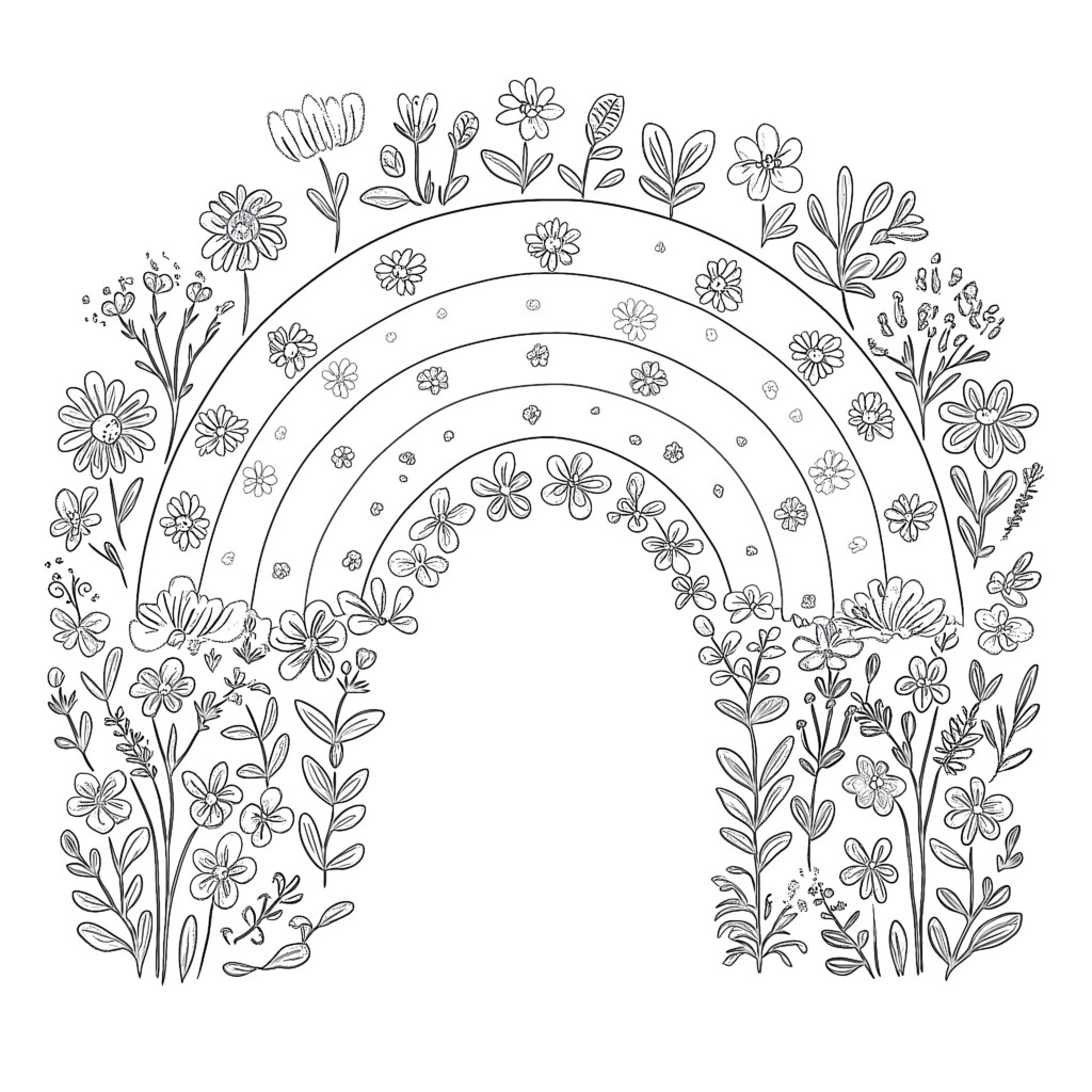 Coloring Pages Of Flowers To Print | Coloring Pages Mimi Panda