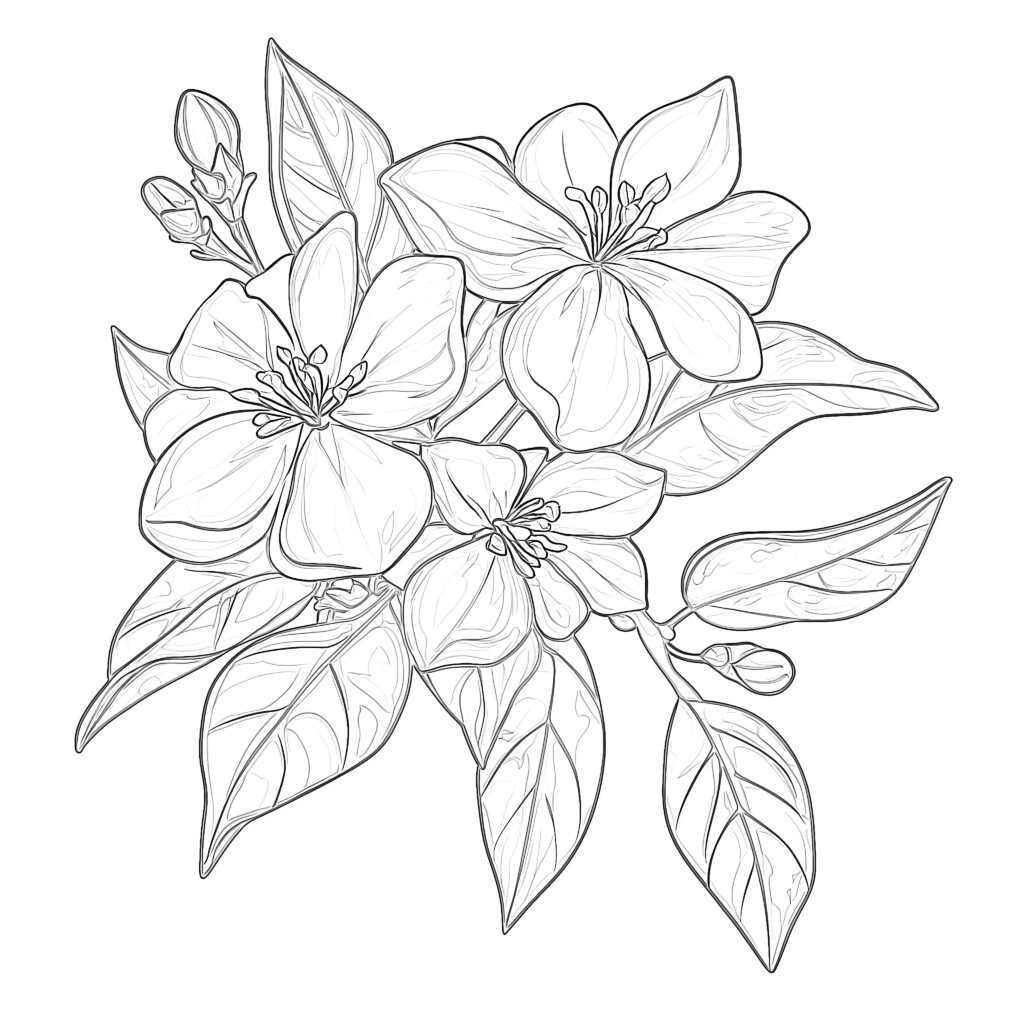 Coloring Pictures Of Jasmine Coloring Page | Coloring Pages Mimi Panda