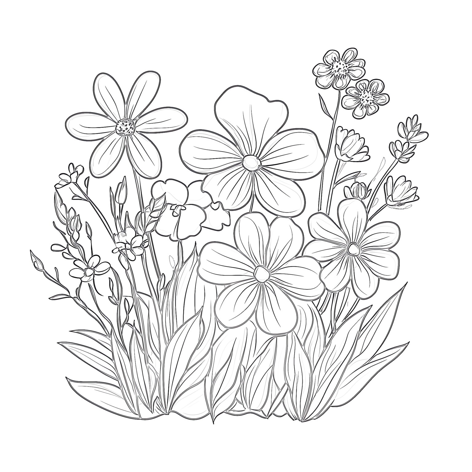 Coloring Pictures Of Spring Flowers | Coloring Pages Mimi Panda