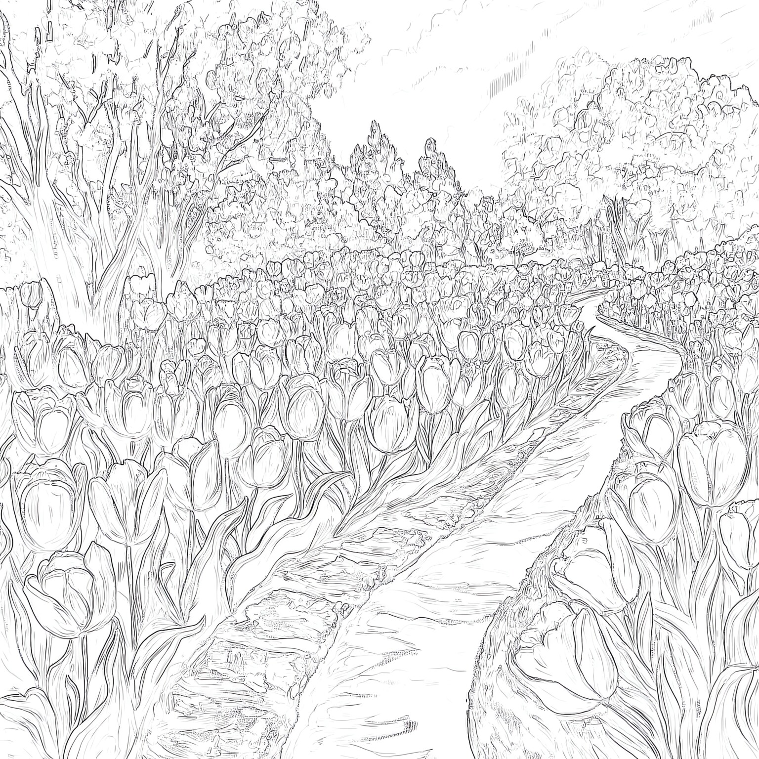 Colouring Pages Floral | Coloring Pages Mimi Panda