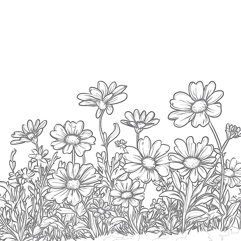 Daisy Color Sheet | Coloring Pages Mimi Panda