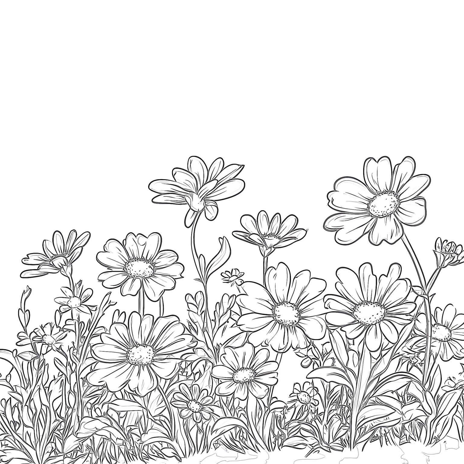 Daisy Color Sheet | Coloring Pages Mimi Panda