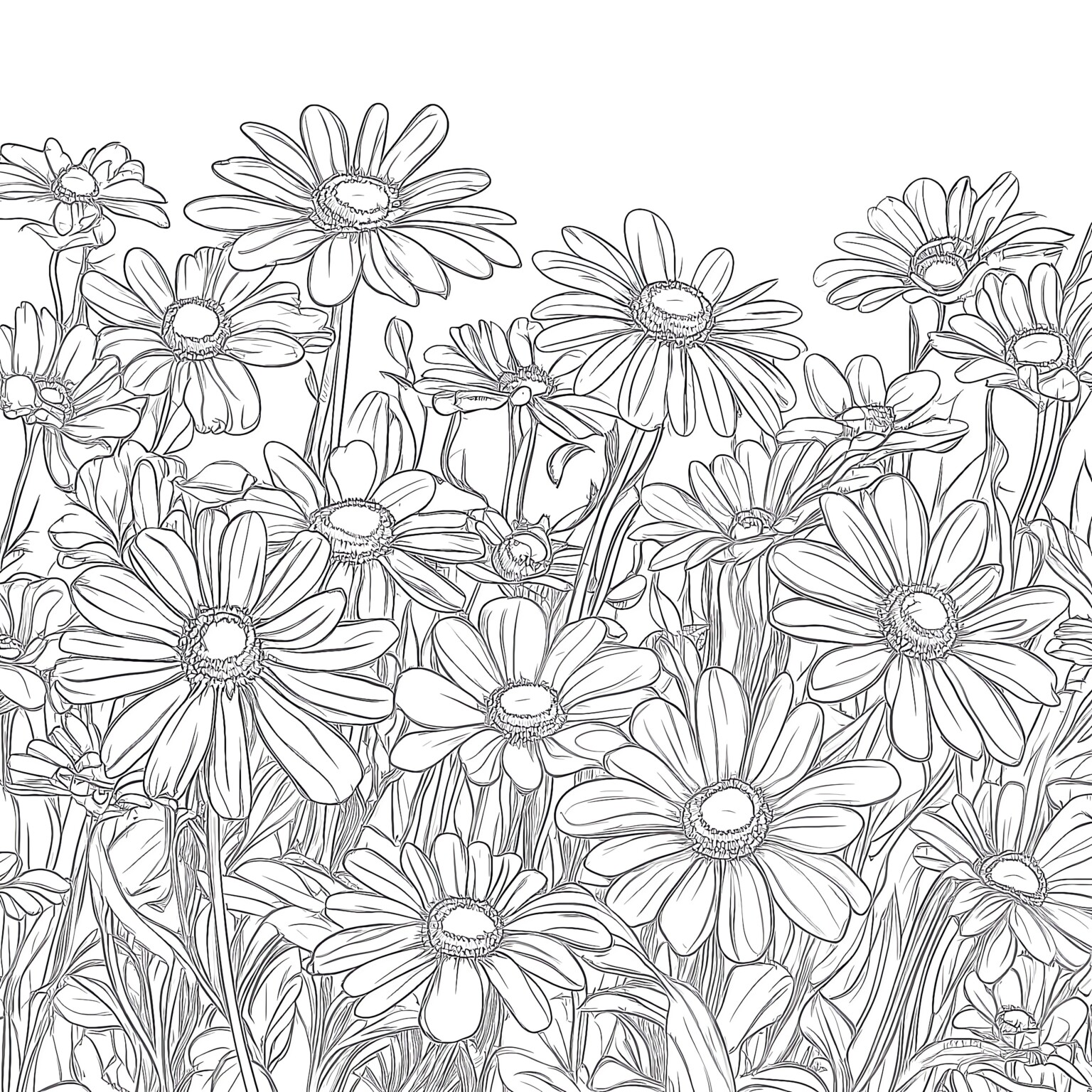 Simple Flower Colouring Pages | Coloring Pages Mimi Panda