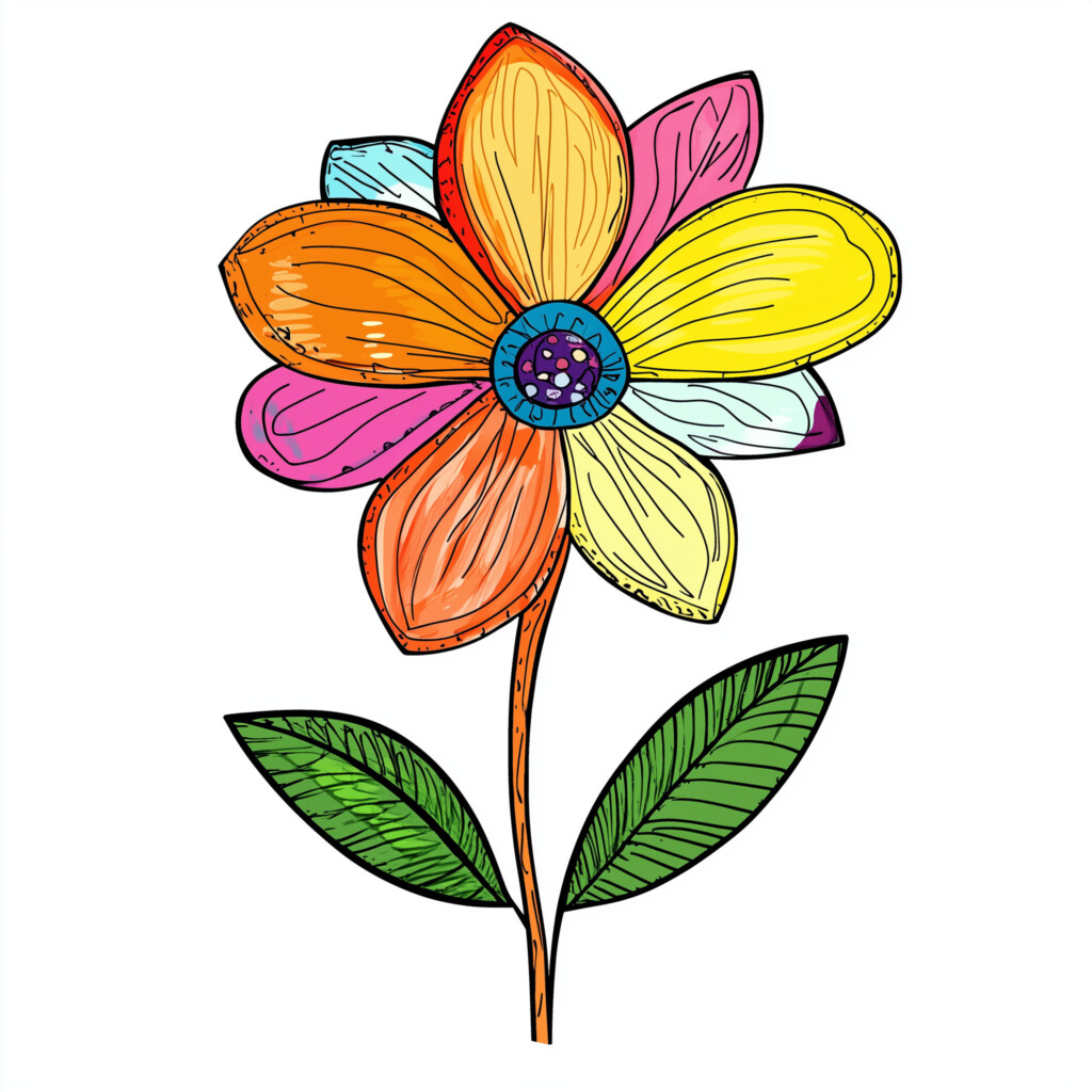 Printable Flower Picture | Coloring Pages Mimi Panda