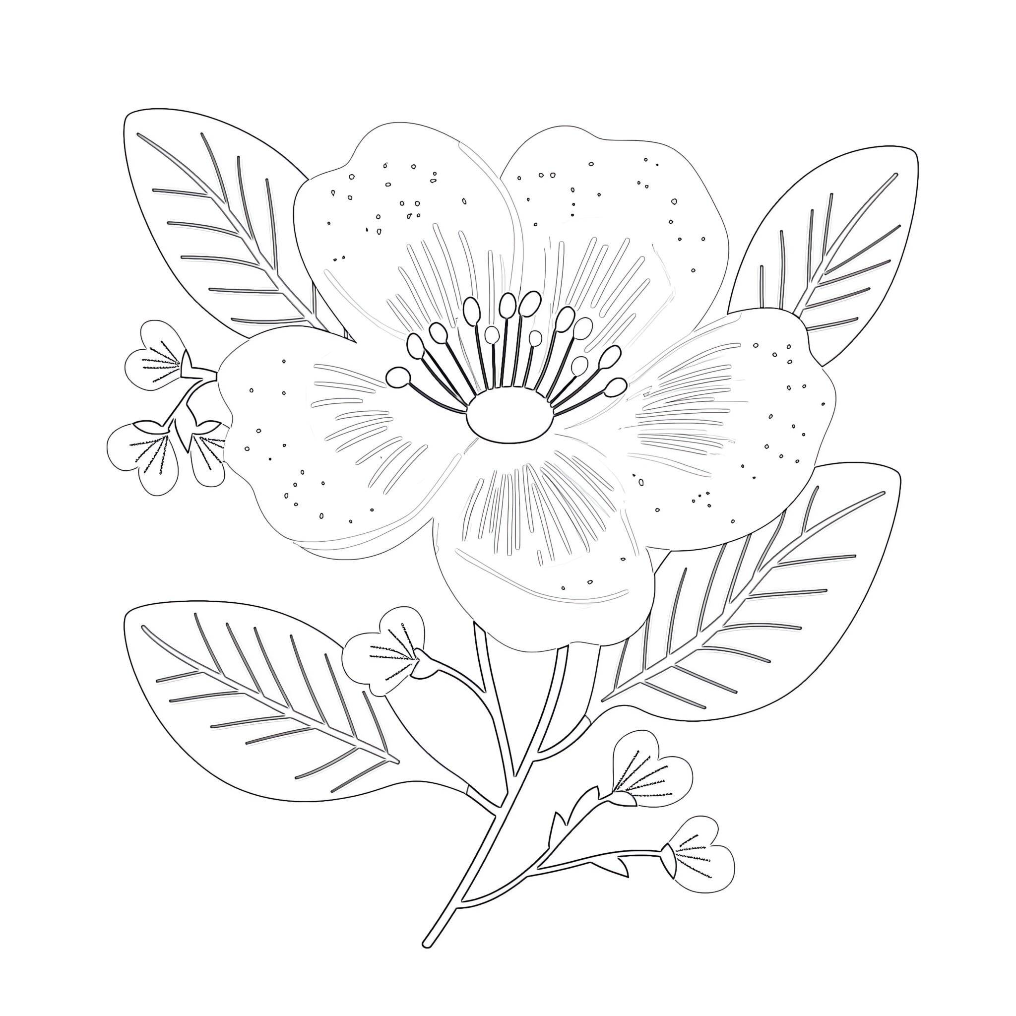 Printable Flower Picture | Coloring Pages Mimi Panda