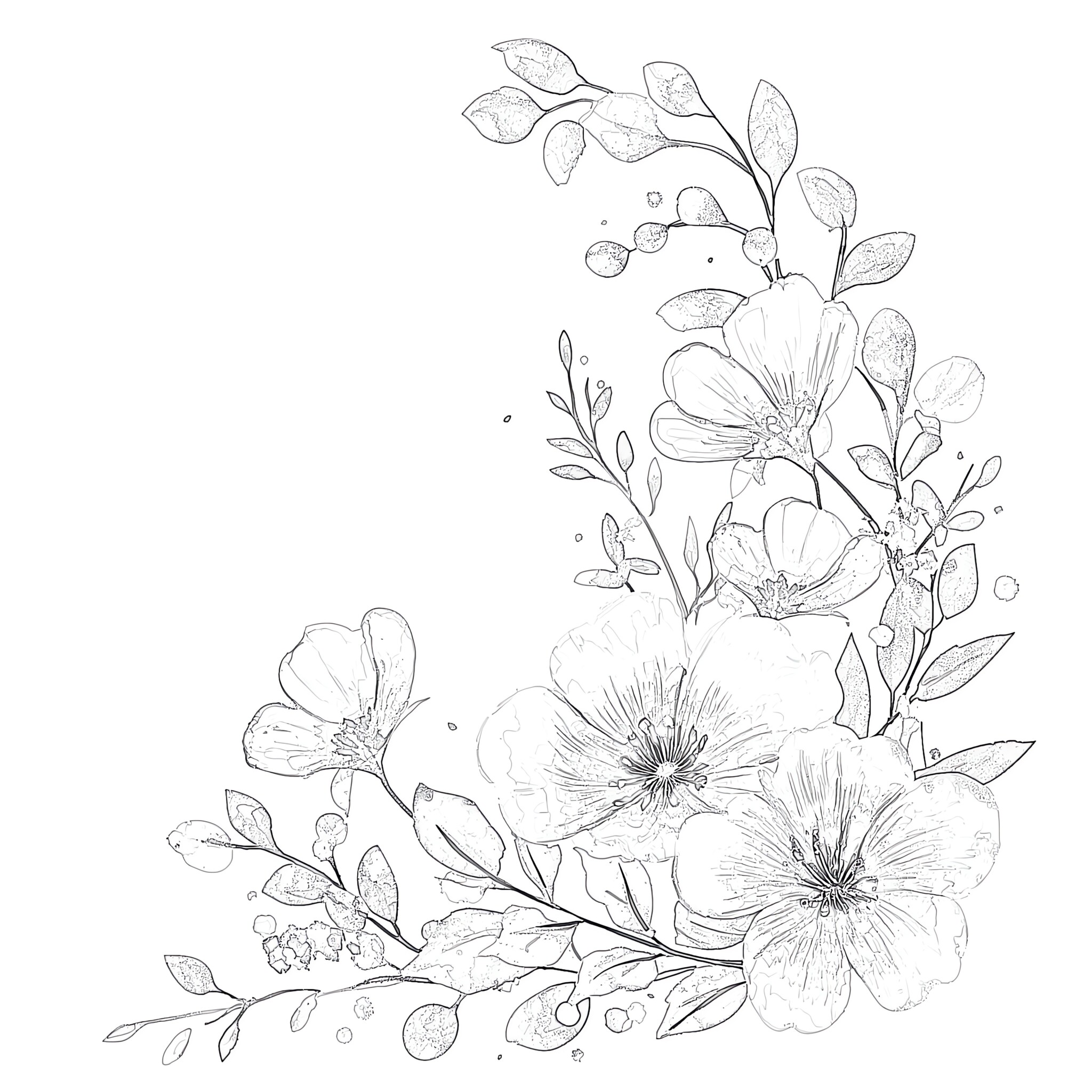Floral Design Coloring Pages | Coloring Pages Mimi Panda