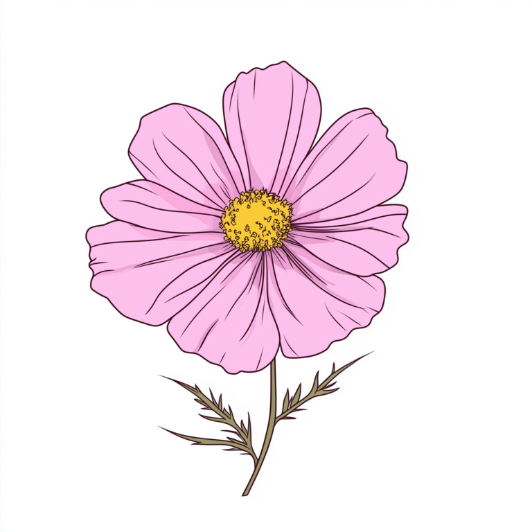 Flower Coloring Pages Colored | Coloring Pages Mimi Panda