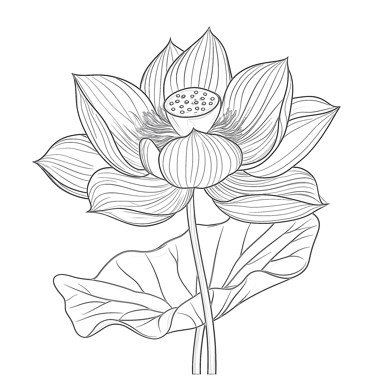 Flower Coloring Paper | Coloring Pages Mimi Panda