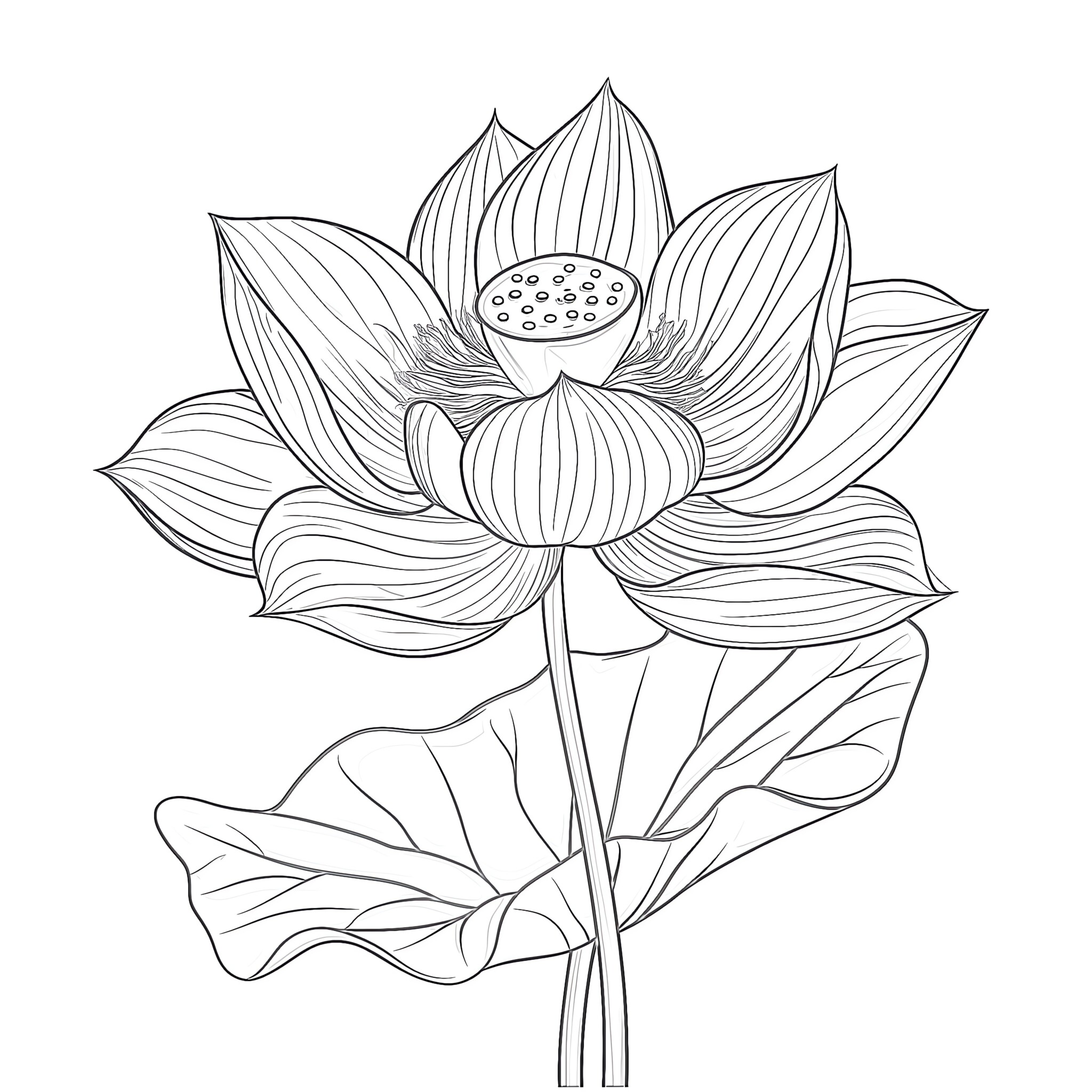 Flower Coloring Paper | Coloring Pages Mimi Panda