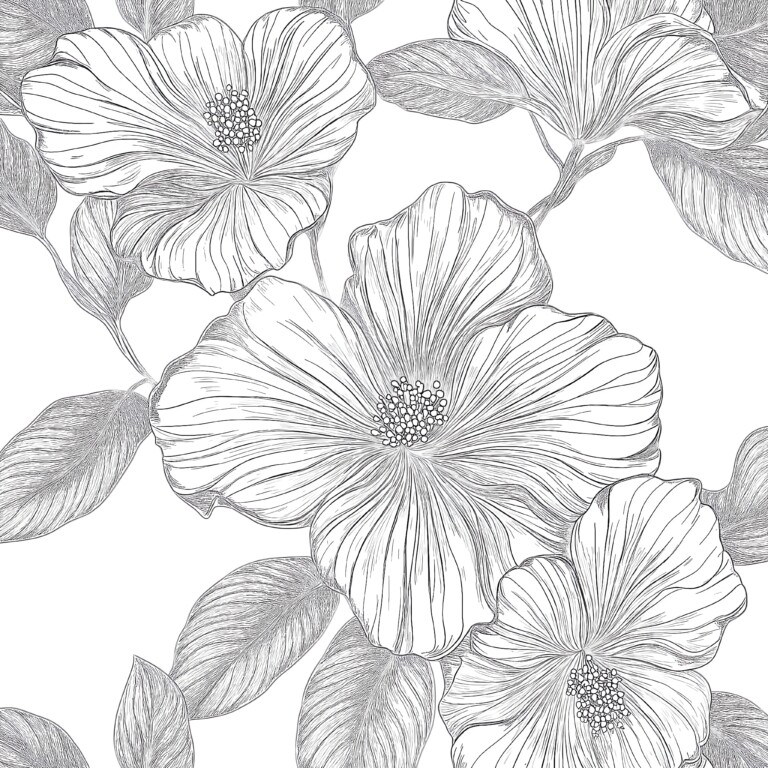 Flower Pattern Coloring Page | Coloring Pages Mimi Panda