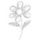 Flower With Petals Coloring Page | Coloring Pages Mimi Panda