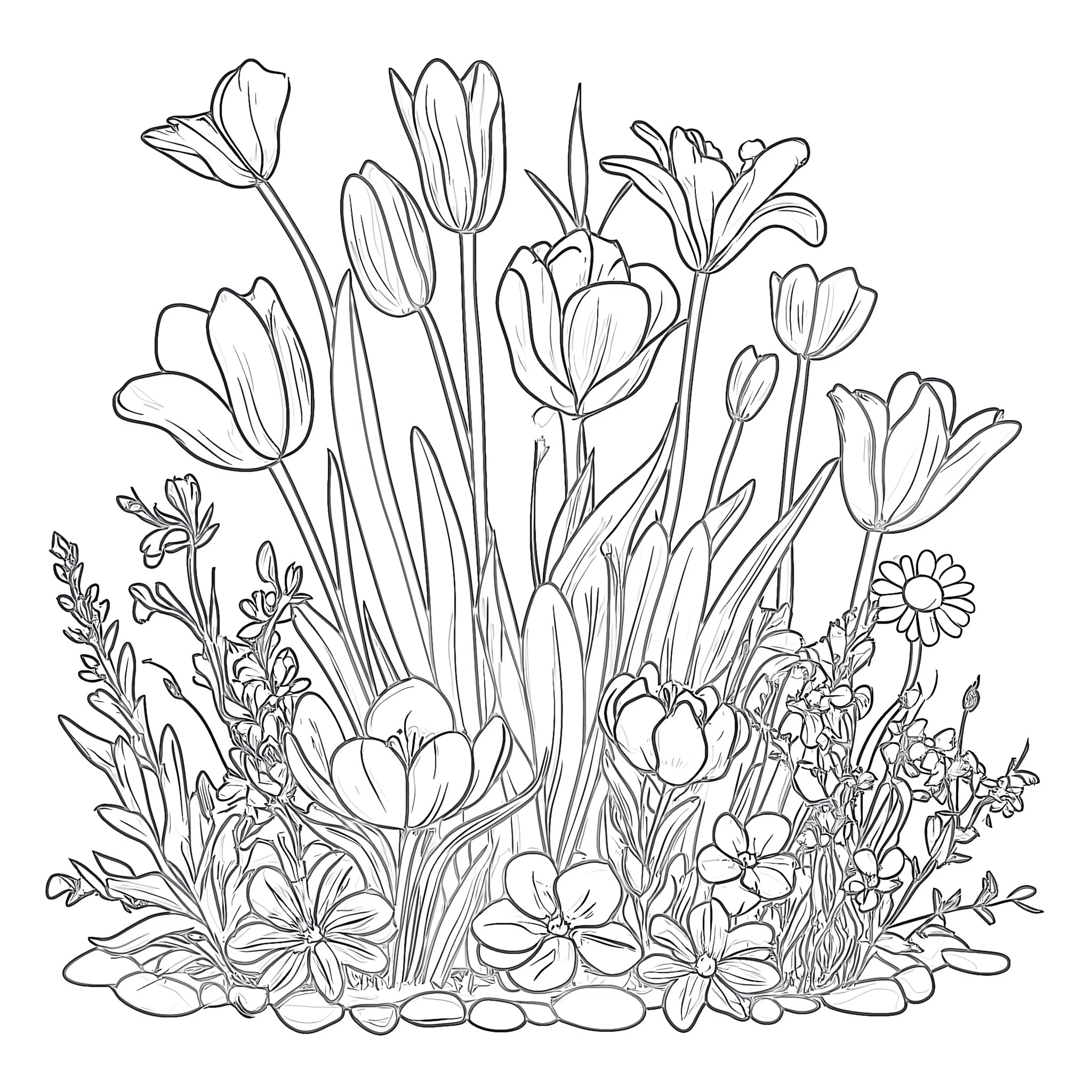 Flowers For Coloring And Printing | Coloring Pages Mimi Panda