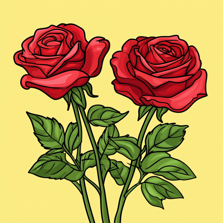 Free Rose Printables | Coloring Pages Mimi Panda