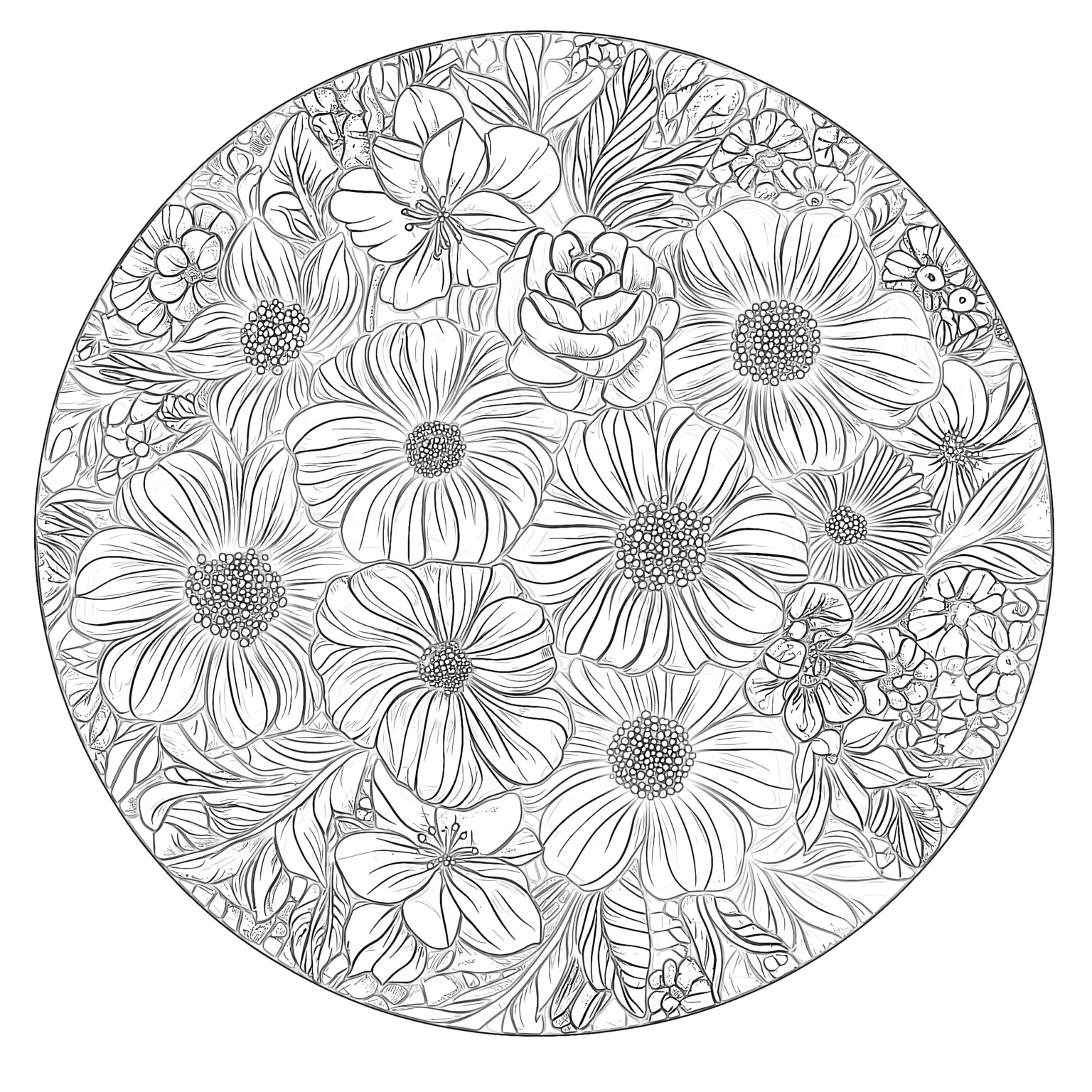 Flower Petal Coloring Pages | Coloring Pages Mimi Panda