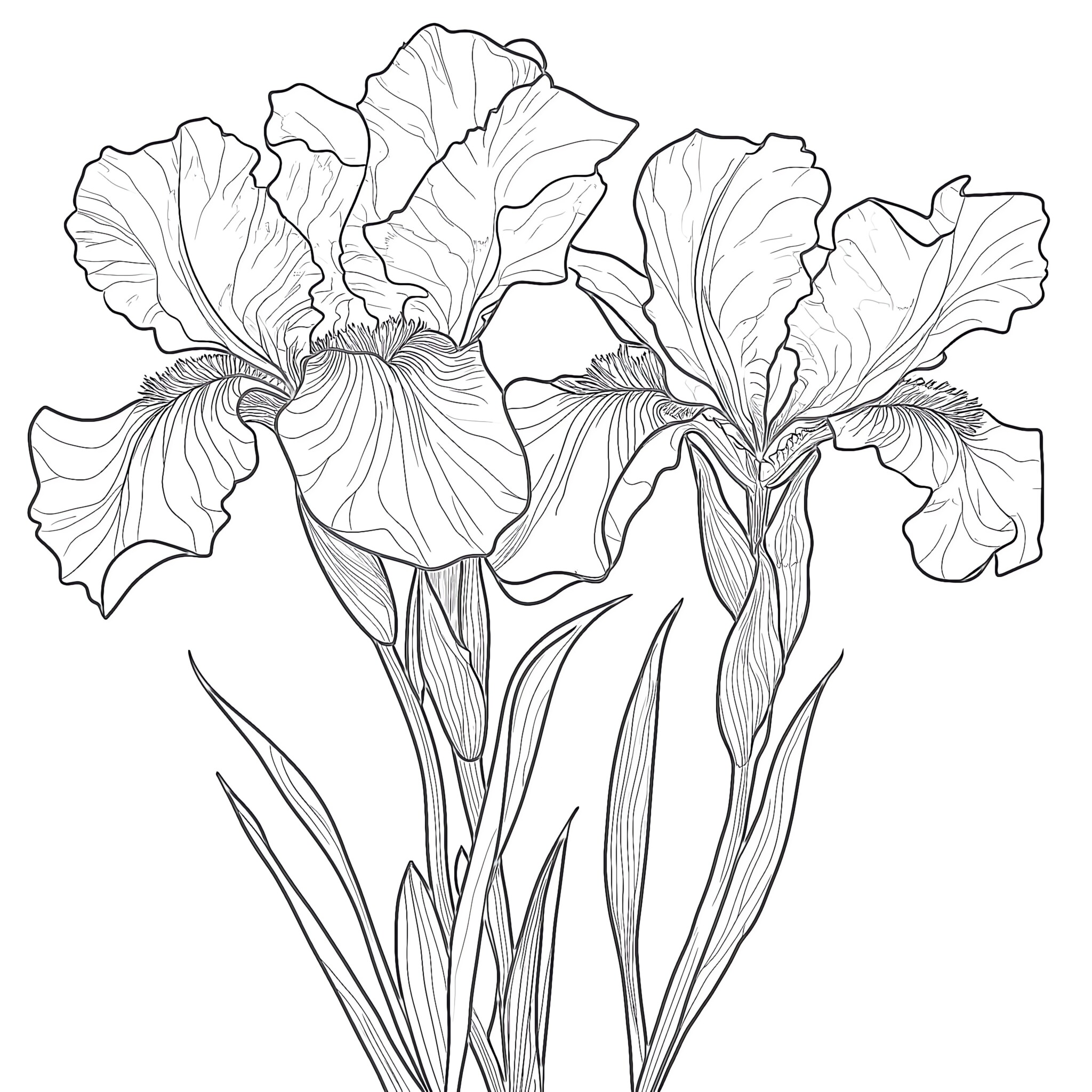 Iris Coloring Page | Coloring Pages Mimi Panda