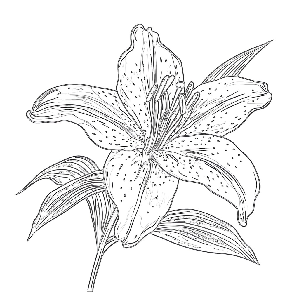 Lotus Flower Coloring Page | Coloring Pages Mimi Panda