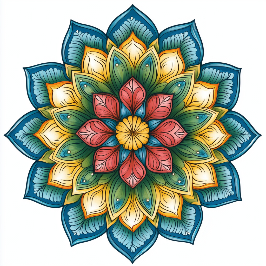 Lotus Mandala Coloring Page | Coloring Pages Mimi Panda
