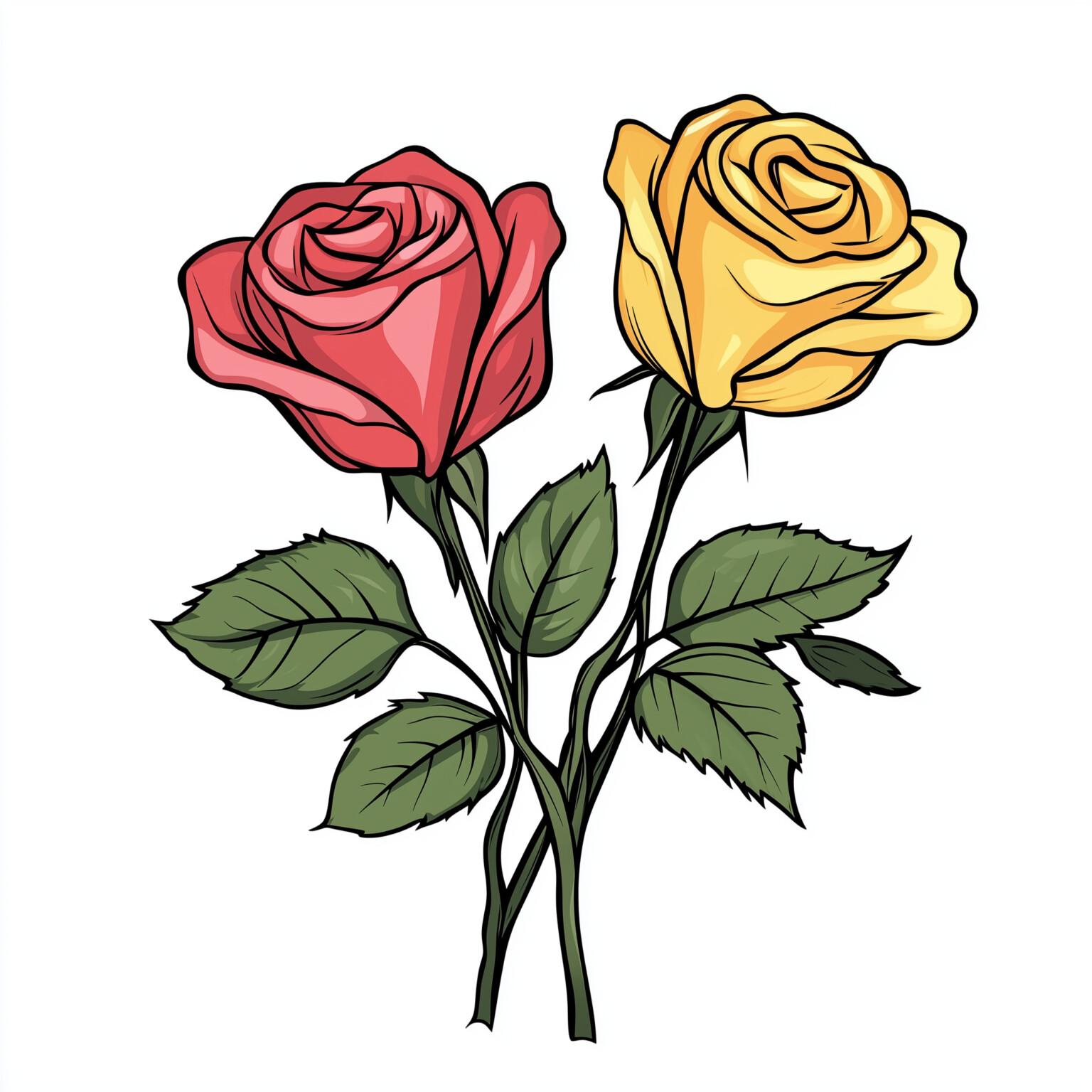 Print Rose Coloring Pages Easily | Coloring Pages Mimi Panda