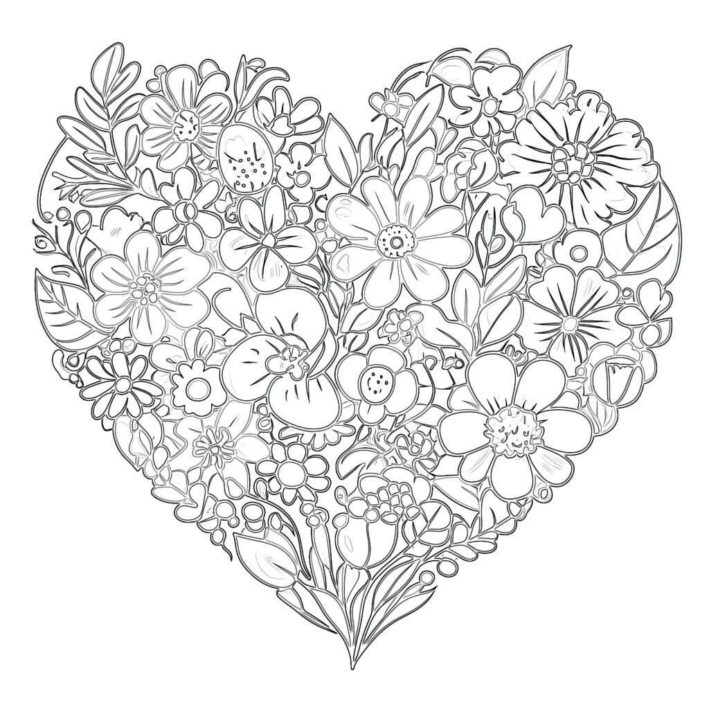 Flower Pattern Coloring Page | Coloring Pages Mimi Panda