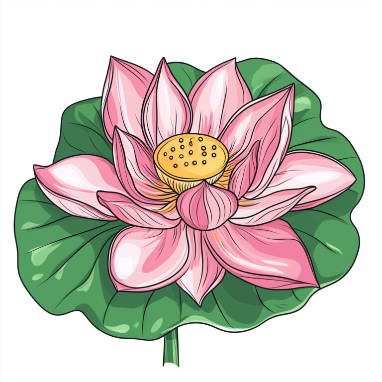 Printable Lotus Flower Pictures | Coloring Pages Mimi Panda