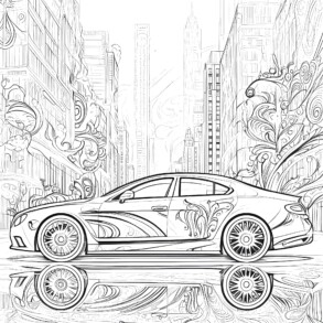 Free Adult Car Coloring Page | Coloring Pages Mimi Panda