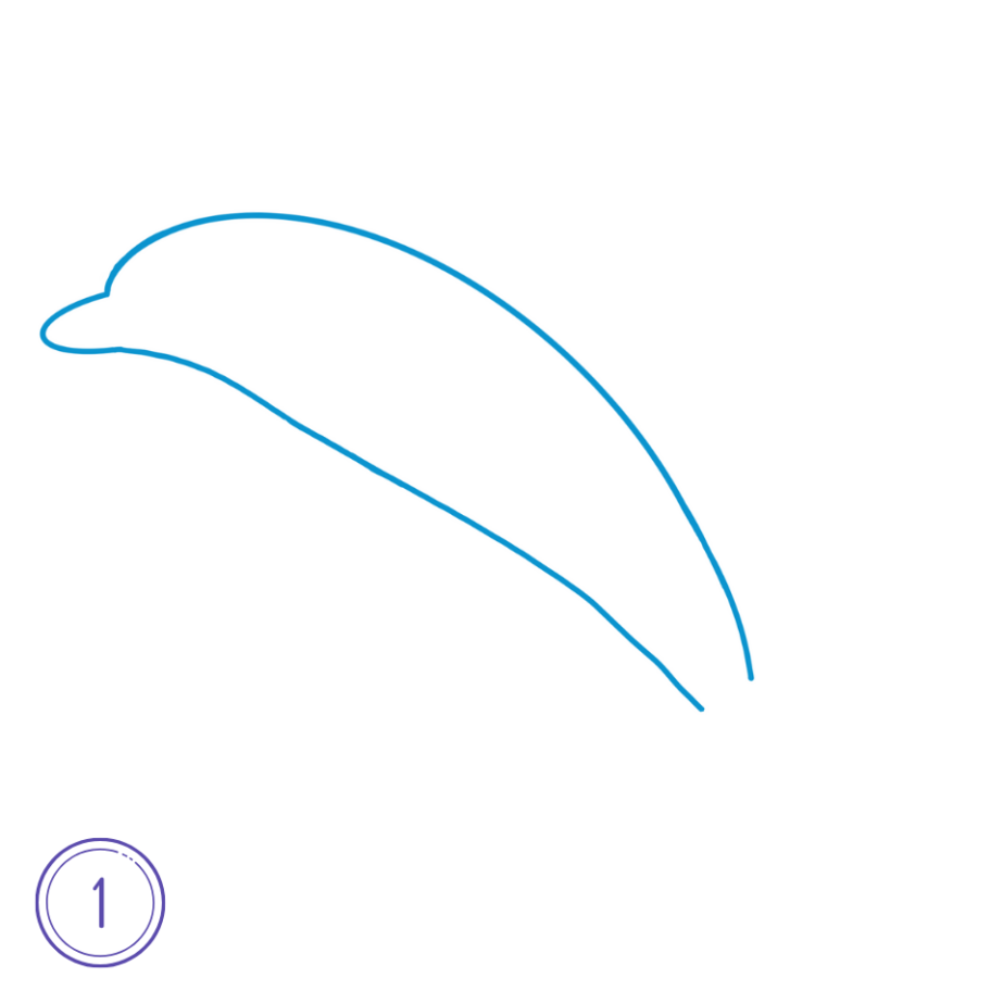 How To Draw A Dolphin - Step-by-Step | How to Mimi Panda
