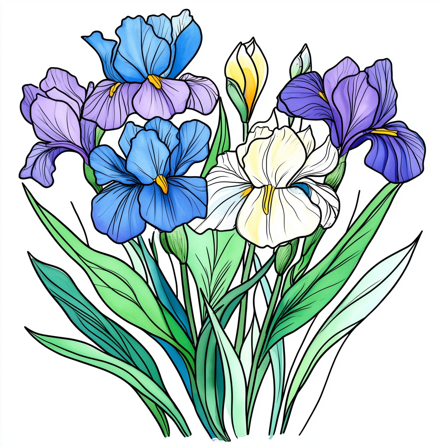 Relaxation Flower Coloring Pages For Adults | Coloring Pages Mimi Panda