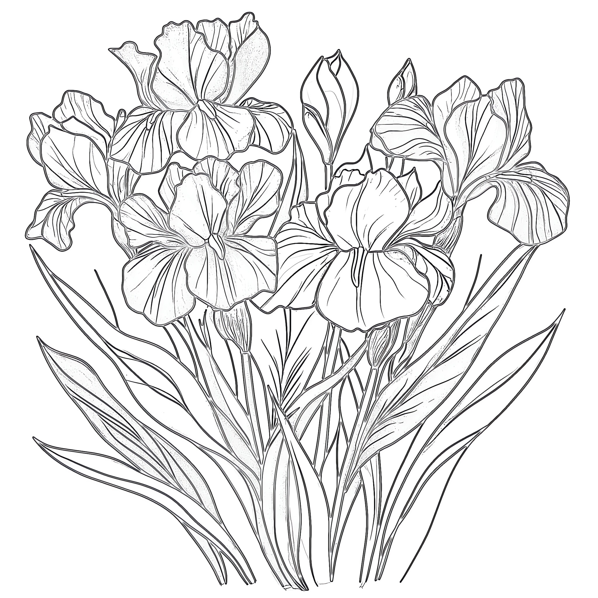 Relaxation Flower Coloring Pages For Adults | Coloring Pages Mimi Panda