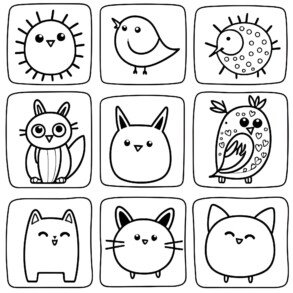 Simple Coloring Pages For Kids | Coloring Pages Mimi Panda