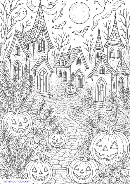 Halloween Coloring Book: Spooky Art for Kids Go | Mimi Panda