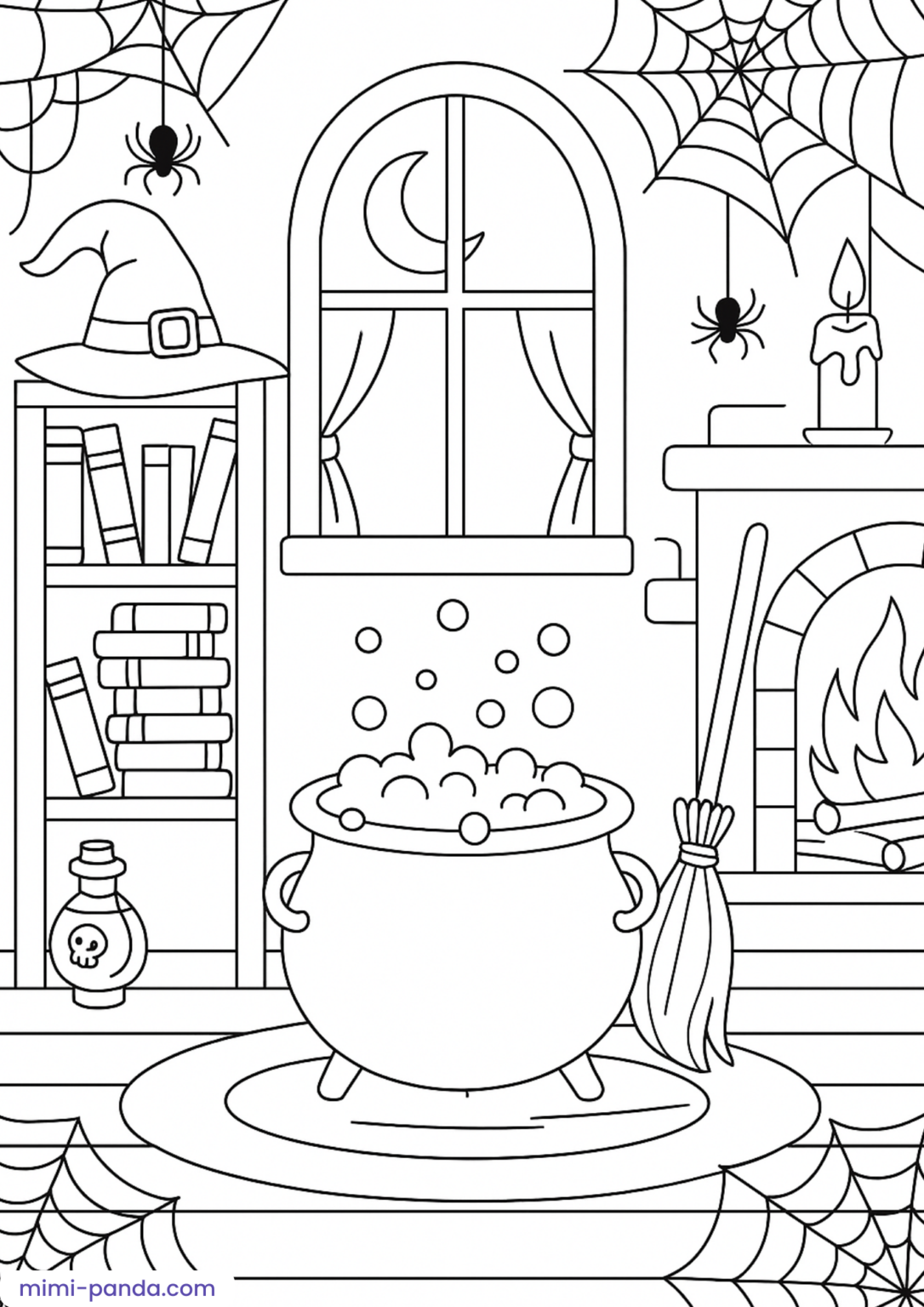 Halloween Coloring Book: Spooky Art for Kids Go | Mimi Panda
