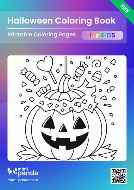 Halloween Coloring Book for Kids: Spooky Art | Mimi Panda