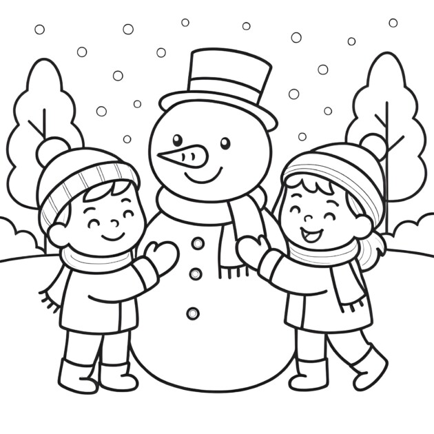 Winter Coloring Pages For Kids | Coloring Pages Mimi Panda