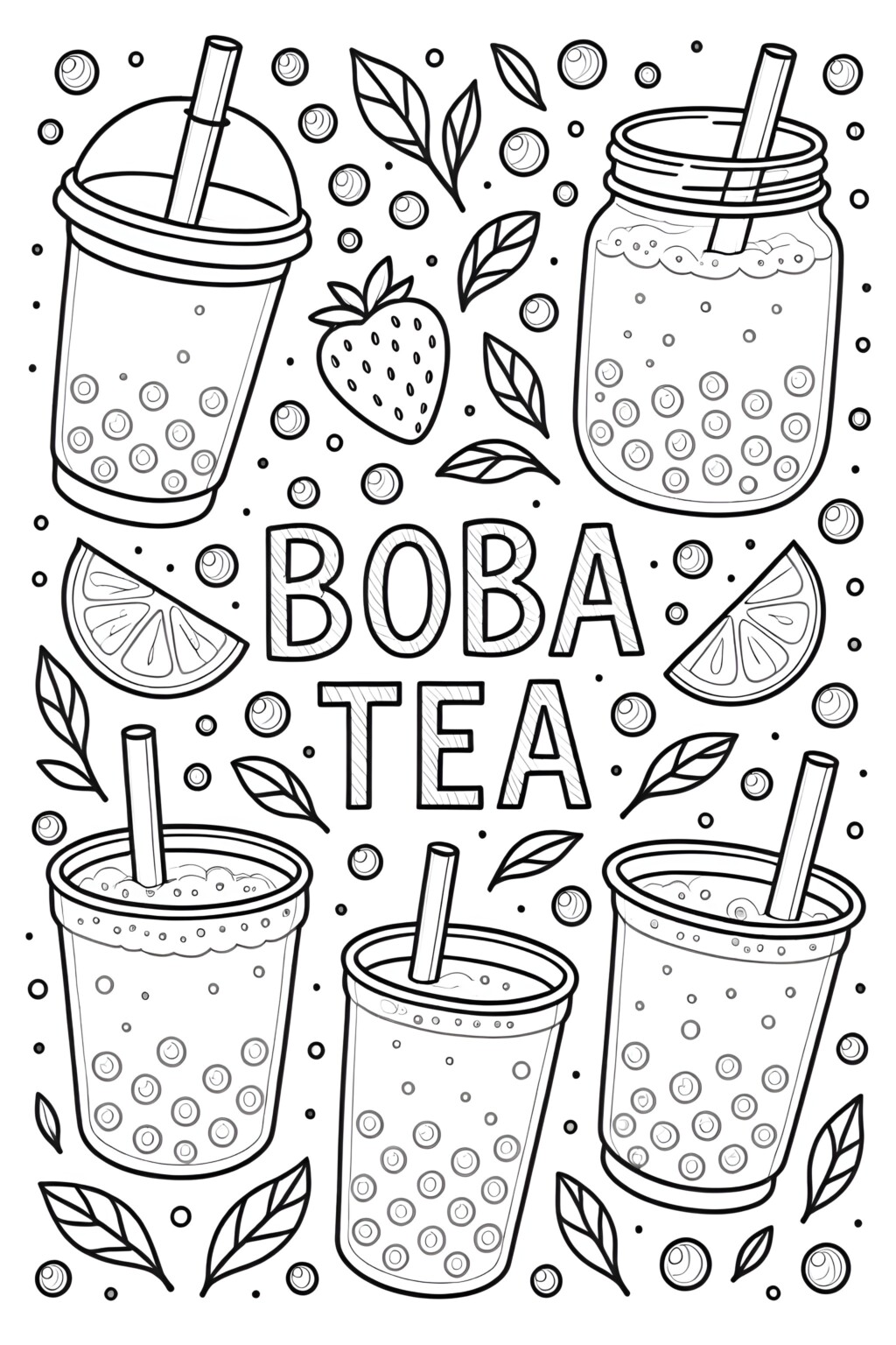 Boba Coloring Page | Coloring Pages Mimi Panda