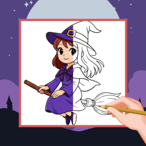 How to Draw a Witch: A Step-by-Step Tutorial | Mimi Panda