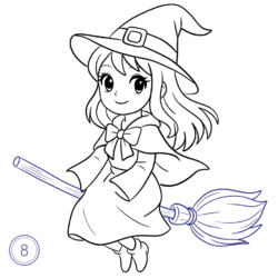 How to Draw a Witch: A Step-by-Step Tutorial | Mimi Panda