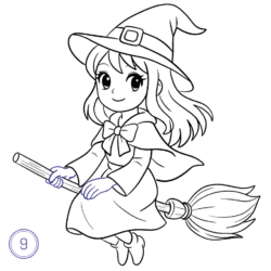 How to Draw a Witch: A Step-by-Step Tutorial | Mimi Panda