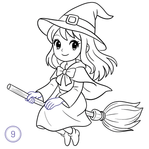 How to Draw a Witch: A Step-by-Step Tutorial | Mimi Panda