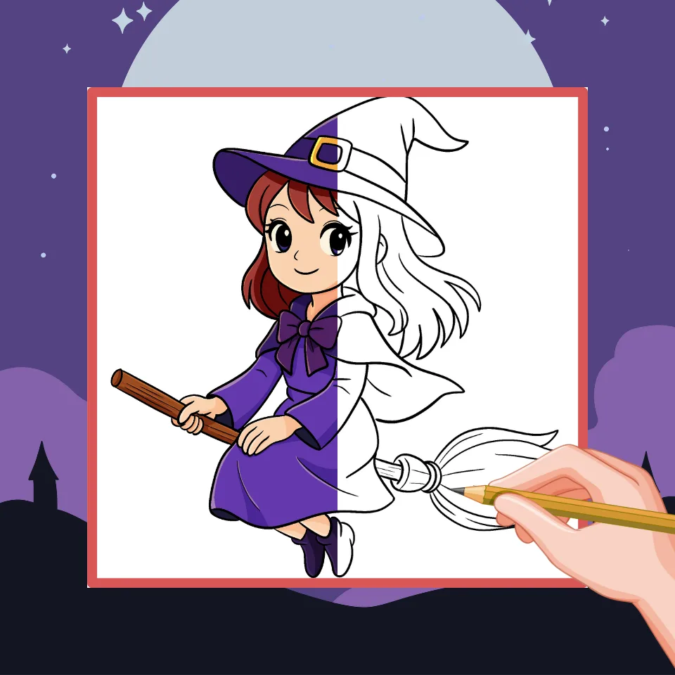 Cómo Dibujar Una Bruja: Un Tutorial Paso A Paso | Mimi Panda