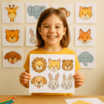 Step-by-step Animal Face Drawing for Children: Simple Tutorials for Fun ...