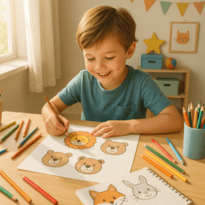 Step-by-step Animal Face Drawing for Children: Simple Tutorials for Fun ...