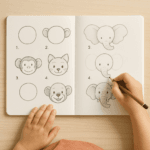 Step-by-step Animal Face Drawing for Children: Simple Tutorials for Fun ...