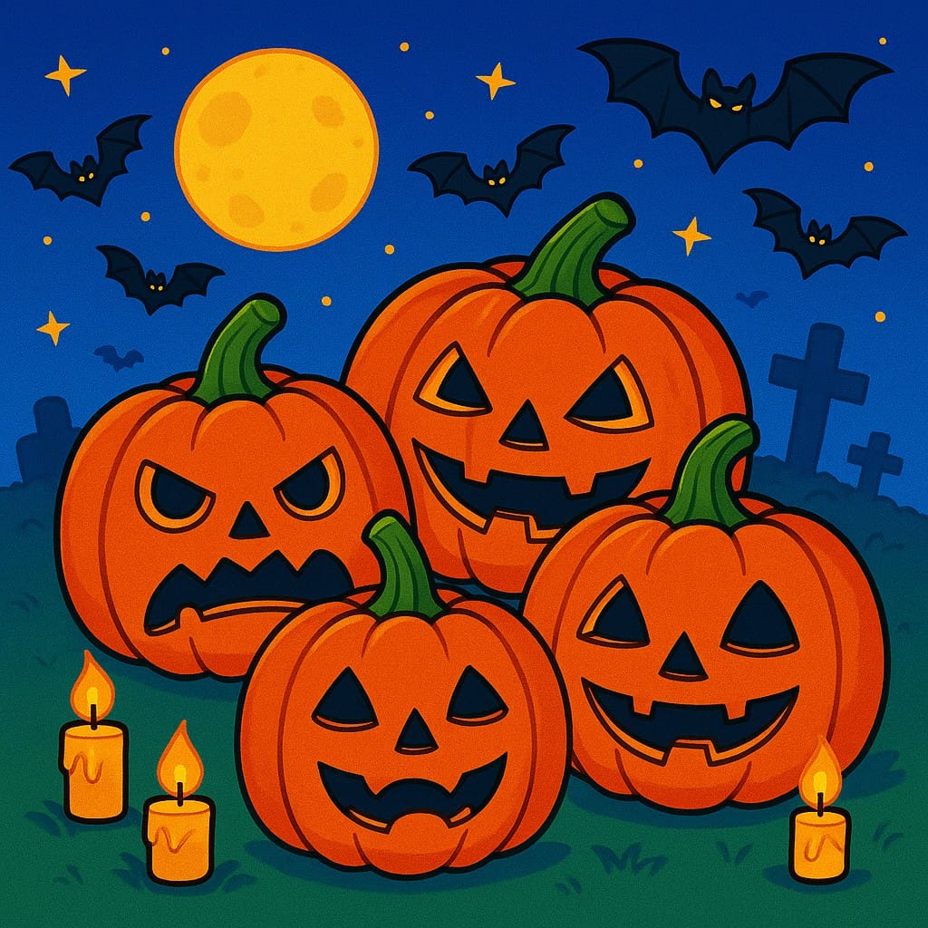 Coloring Book Pumpkin | Coloring Pages Mimi Panda