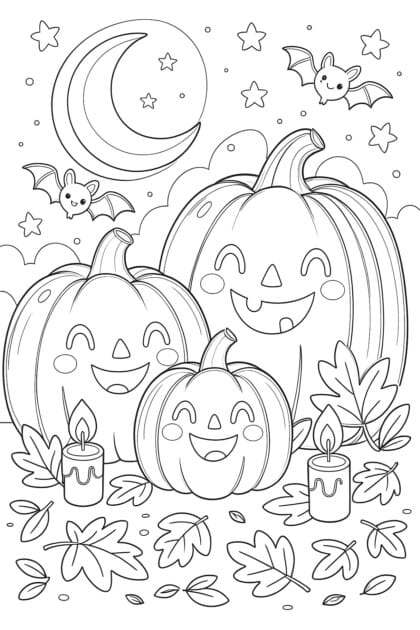 Colouring Sheet Halloween | Coloring Pages Mimi Panda