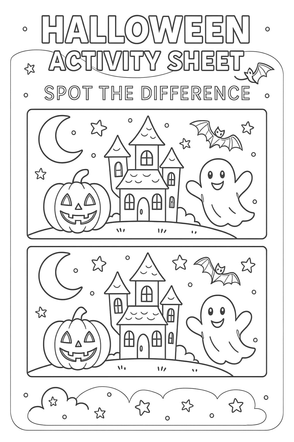 Halloween Activity Sheet | Coloring Pages Mimi Panda